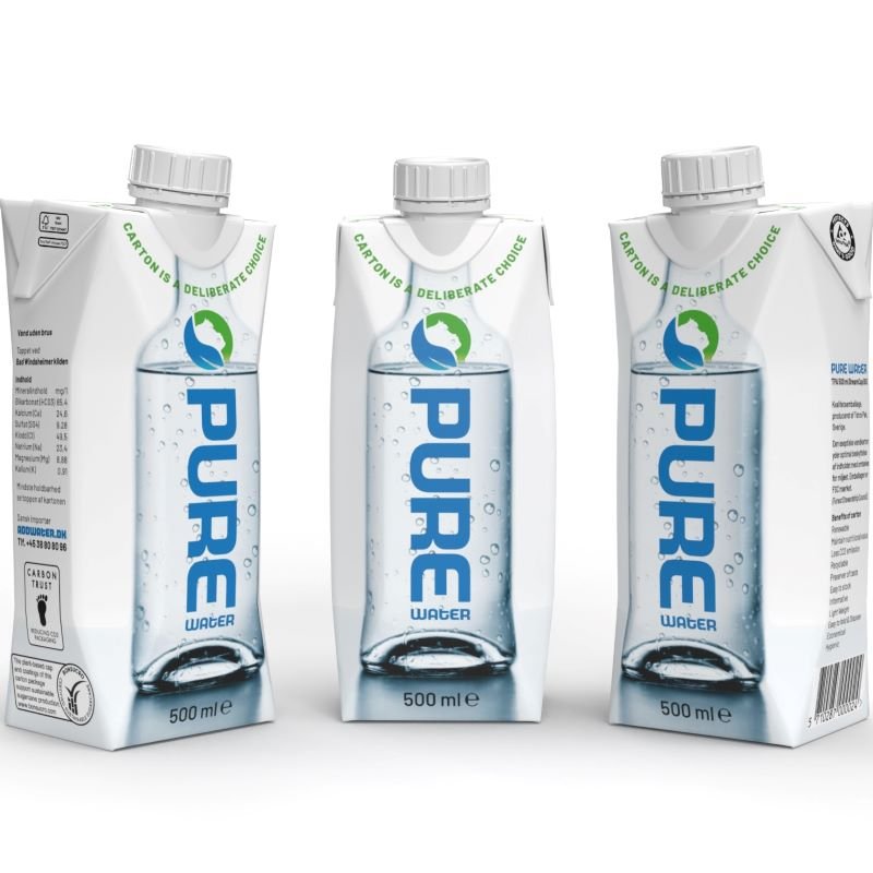 Pure Water - drikkevand i karton - 0.5 Liter - Tetrapak